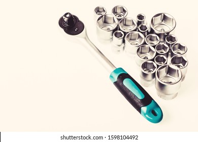 Universal Socket Set White Background Isolated Stock Photo 1598104492 ...