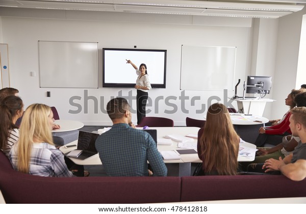University Students Attending Lecture On Campus Stock Photo 478412818 ... University Students Attending Lecture On Campus Stock Photo 478412818 ...
