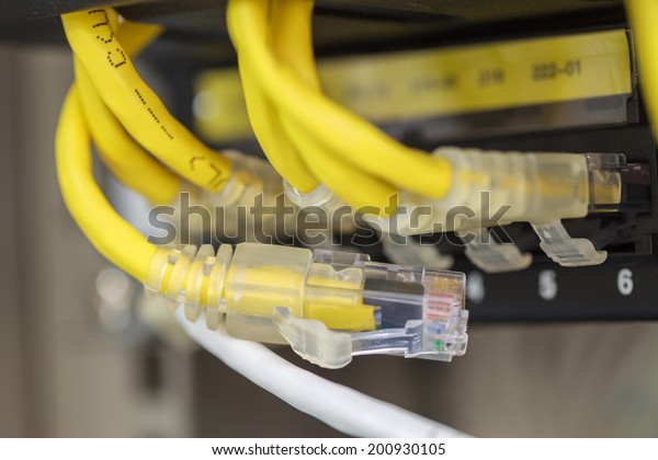 Unplug Server Internet Connected Lan Cables Stock Photo 200930105 ...
