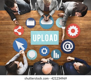 Upload Post Technology Word Graphic Concept Stock Photo 421234969 ...