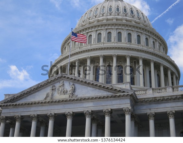 Us Capitol Flag Stock Photo (Edit Now) 1376134424