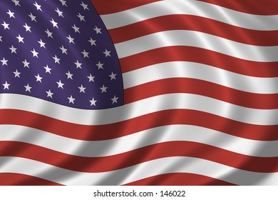 Usa Flag Long Drawn Landscape Background Stock Vector (Royalty Free ...