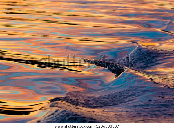 Us Wa Patterns Reflected Sunset Boat Stock Photo 1286338387 | Shutterstock