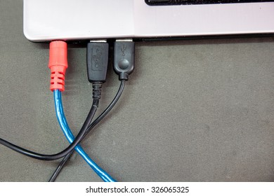 Usb Cable Connected Notebook Computer Cable Stock Photo 326065325 ...