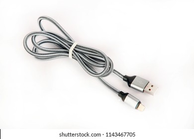 Usb Cable Cord Isolate White Background Stock Photo 1143467705 ...