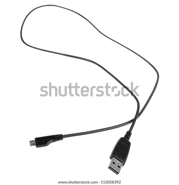 Usb Cable On White Backgrounds Stock Photo 115058392 | Shutterstock