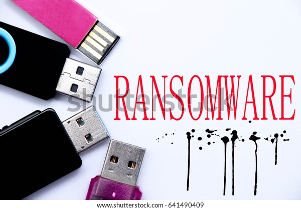 Usb Flash Pendrive Ransomware Text Isolated Stock Photo 641490409 ...