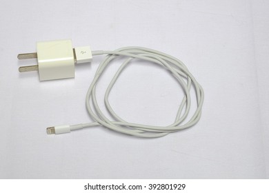 Usb Lightning Cable Power Adapter Smartphones Stock Photo 392801929 ...