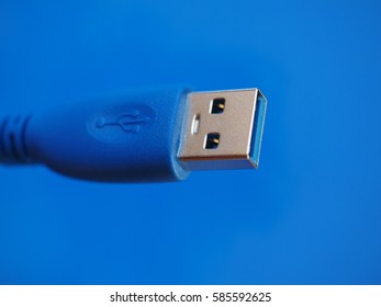 Usb Plug Computer Over Blue Background Stock Photo 585592625 | Shutterstock