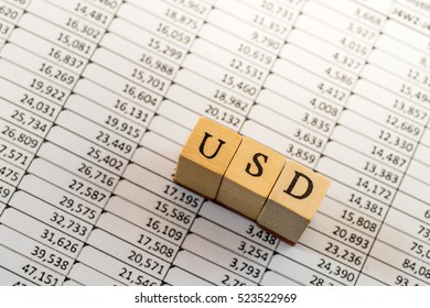 Usd On Spreadsheet Stock Photo 523522969 | Shutterstock