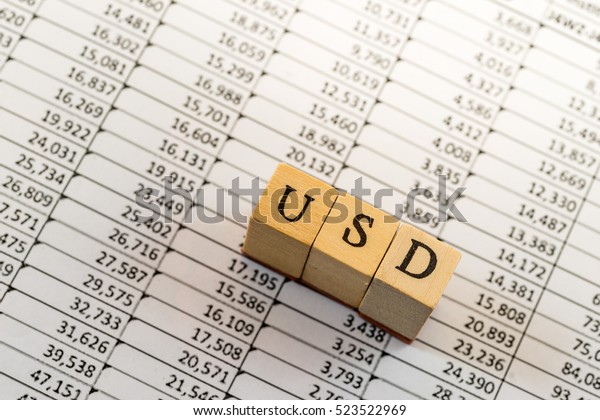Usd On Spreadsheet Stock Photo (Edit Now) 523522969