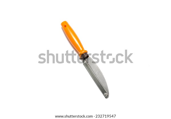 Used Two Sharp Knife On White Stock Photo (Edit Now) 232719547