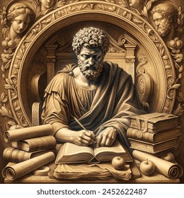 Ancient Greece Theme Disciples Plato Socrates AI-generated image ...