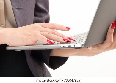 Using Lap Top Stock Photo (Edit Now) 733047955