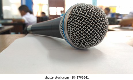 Using Microphone Classroom Background Stock Photo 1041798841 | Shutterstock