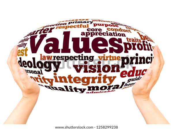 Values Word Cloud Hand Sphere Concept Stock Photo 1258299238 | Shutterstock