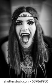Vamp Goth Model Stock Photo (Edit Now) 589869980