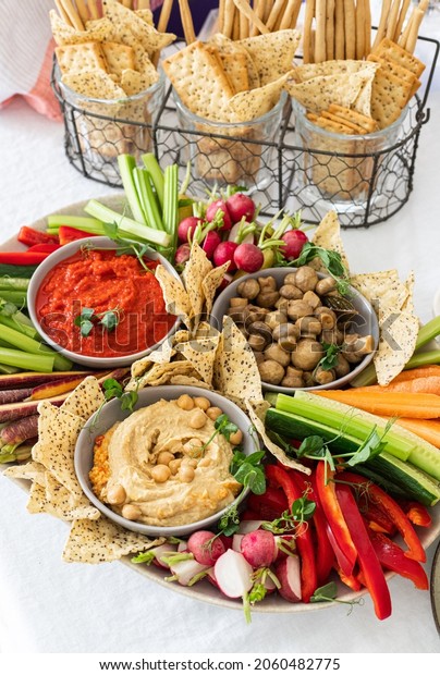 Varieties Dips Assorted Raw Vegetables Dipping Stock Photo 2060482775 ...