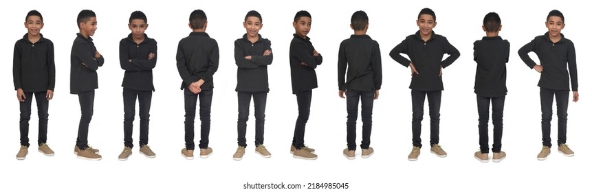 Various Pose Same Boy Frontback Side Stock Photo 2184985045 | Shutterstock