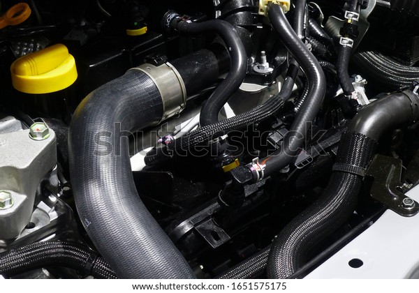 Various Rubber Hose Inside Engine Compartment Stock Photo (Edit Now ...