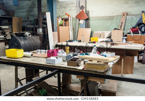 Various Tools Supplies Carpentry Workshop Handmade Stock Photo (Edit ...