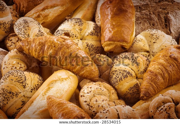 Various Types Bread Pastry Stock Photo 28534015 | Shutterstock