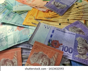 Ringgit Malaysia Notes Various Values Scattered Stock Photo (Edit Now) 1182271303