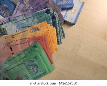 Various Values Malaysian Ringgit Banknote Scattered Stock Photo ...