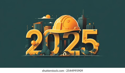 Vector Collage Illustration Numbers 2025 Using AI-generated image ...