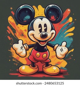 Cartoon Artistic Image Back Mickey Mouse AI-generated image 2541621969 ...