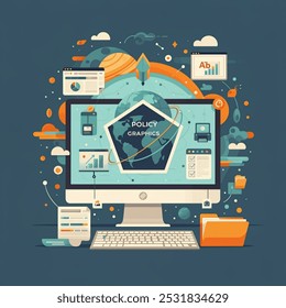 Process Designing Ui On Desktop Screen AI-generated image 2519550763 ...