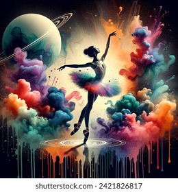Vector Vignette Vector-style Image Create Balrina AI-generated image ...