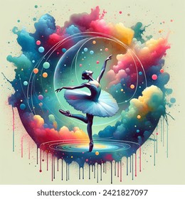 Vector Vignette Vector-style Image Create Balrina AI-generated image ...