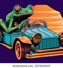 Frog Driving Car Next Goose Driving AI-generated image 2518330193 ...