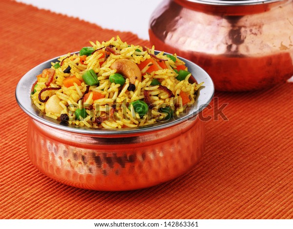 Vegetable Biryani Handi Stock Photo (Edit Now) 142863361