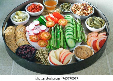 Vegetable Crudites Dips Assorted Appetizers Platter Stock Photo ...