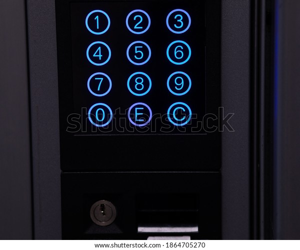 Vending Machine Panel Electronic Illuminated Buttons Stock Photo ...