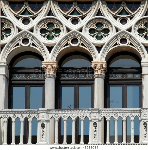 Venice Baroque Window Stock Photo (Edit Now) 3253069