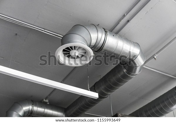 Ventilation System On Ceiling Large Buildings Stock Photo (Edit Now ...