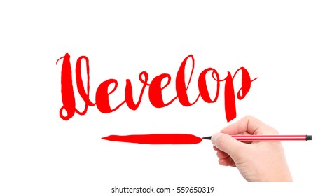 Verb Develop Written On White Background Stock Photo 559650319 ...
