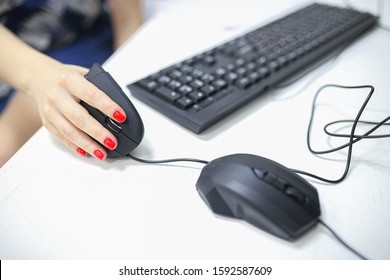 Vertical Ergonomic Computer Mouse Joystick Stock Photo 1592587609 ...