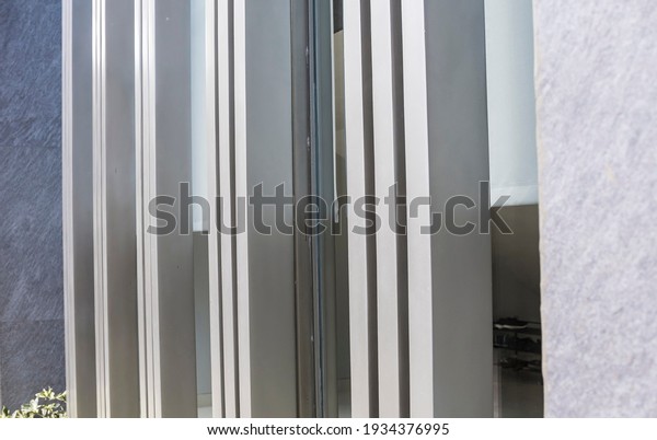 Vertical Extruded Aluminum Window Frames Glass Stock Photo 1934376995 ...