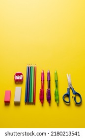 Vertical Image School Drawing Tools On Stock Photo 2180213541 ...