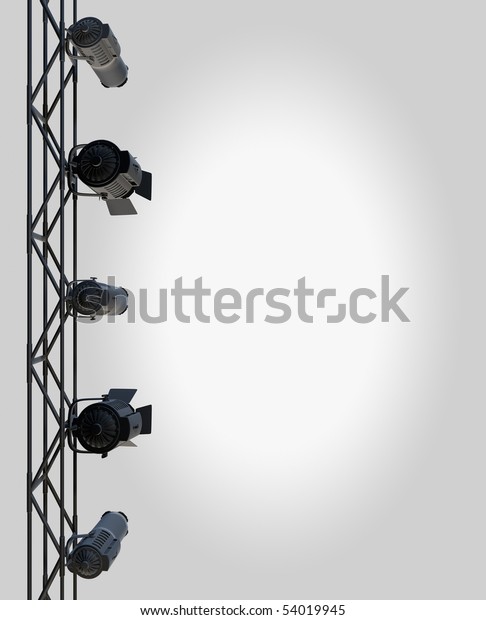 Vertically Hung Spotlights Lighting Right Side Stock Photo 54019945 ...