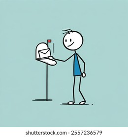 Very Basic Minimalistic Stick Figure Man AI-generated image 2557002667 ...