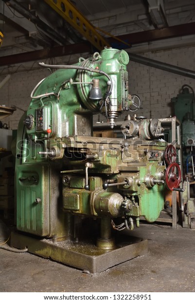 Very Old Cnc Machine Processing Metal Stock Photo 1322258951 | Shutterstock