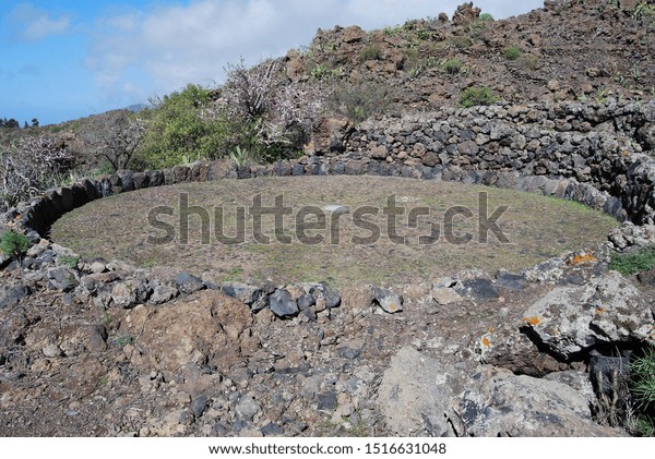 Very Well Restored Stone Threshing Floor Stock Photo 1516631048 ...