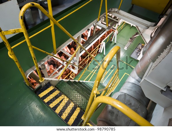 Vessels Ship Engine Room Space Industrial Stock Photo (Edit Now) 98790785