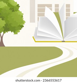 Vibrant Digital Vector Style Minimalist Path AI-generated image ...