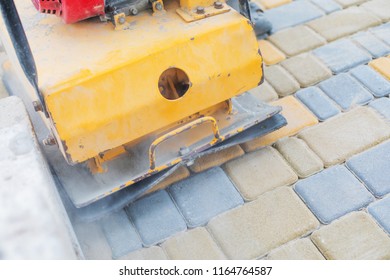 Vibration Plate Compactor Machine On Paving Stock Photo 1164764587 ...